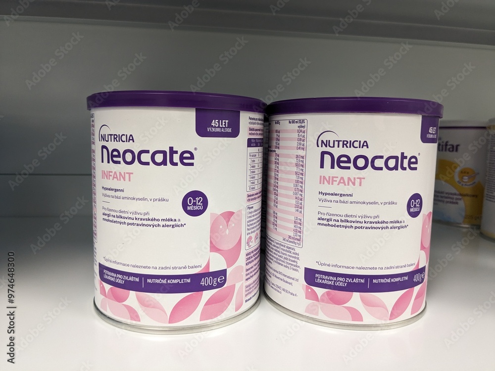 Prague, Czech Republic - SEPTEMBER 13 2024: NUTRICIA NEOCATE INFANT ...