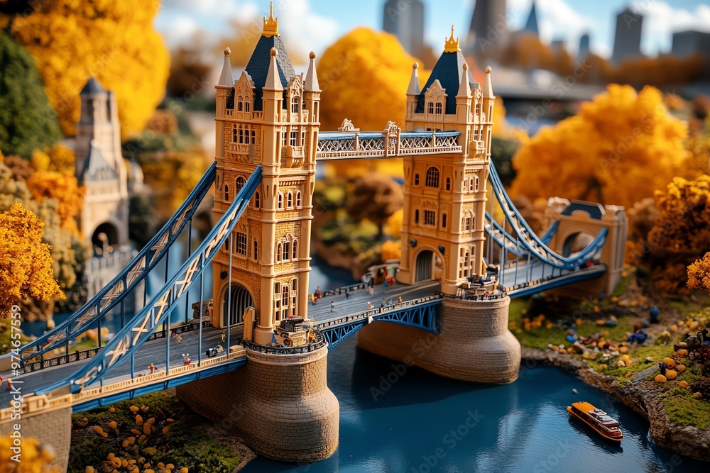 Miniature Park recreating famous bridges like the Golden Gate Bridge ...