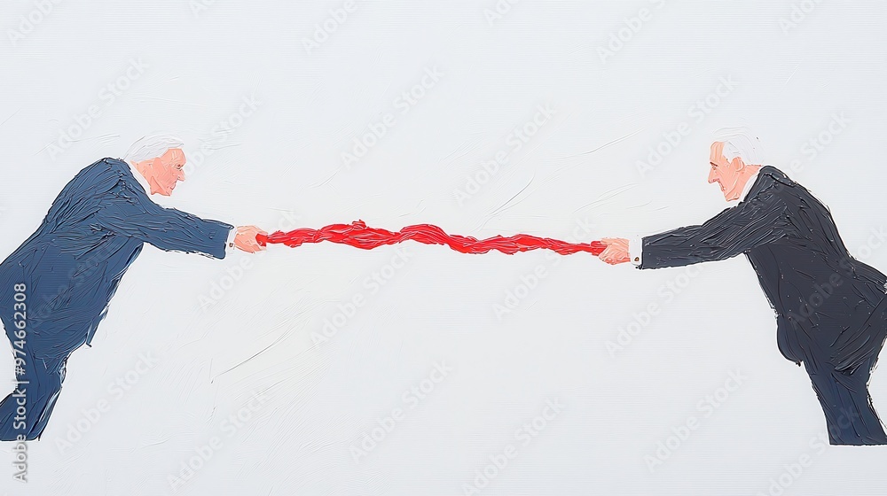 Legal Duel, A courtroom scene depicting a fierce battle between a ...