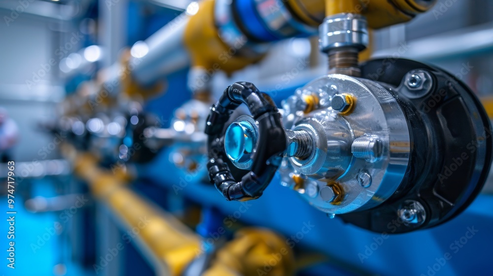 A close-up perspective of a water node showcasing an intricate ...