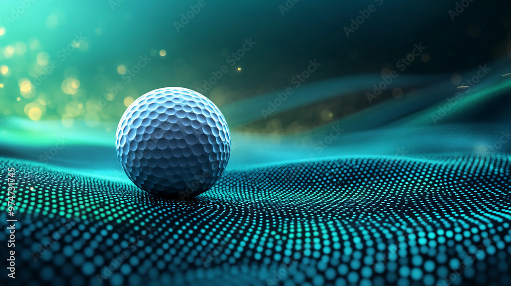 Modern Golf Poster Design with Geometric Shapes and Abstract Patterns ...