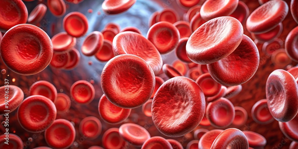 Red Blood Cells A 3D Visualization of the Human Body, blood cells, red ...