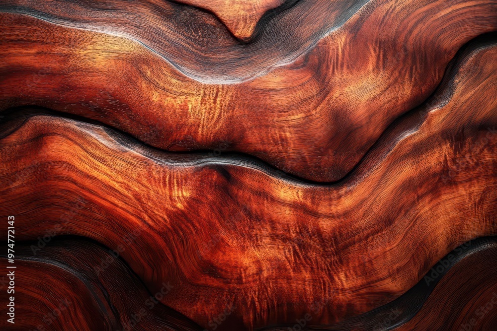 rich mahogany wood texture closeup detailed grain patterns warm ...