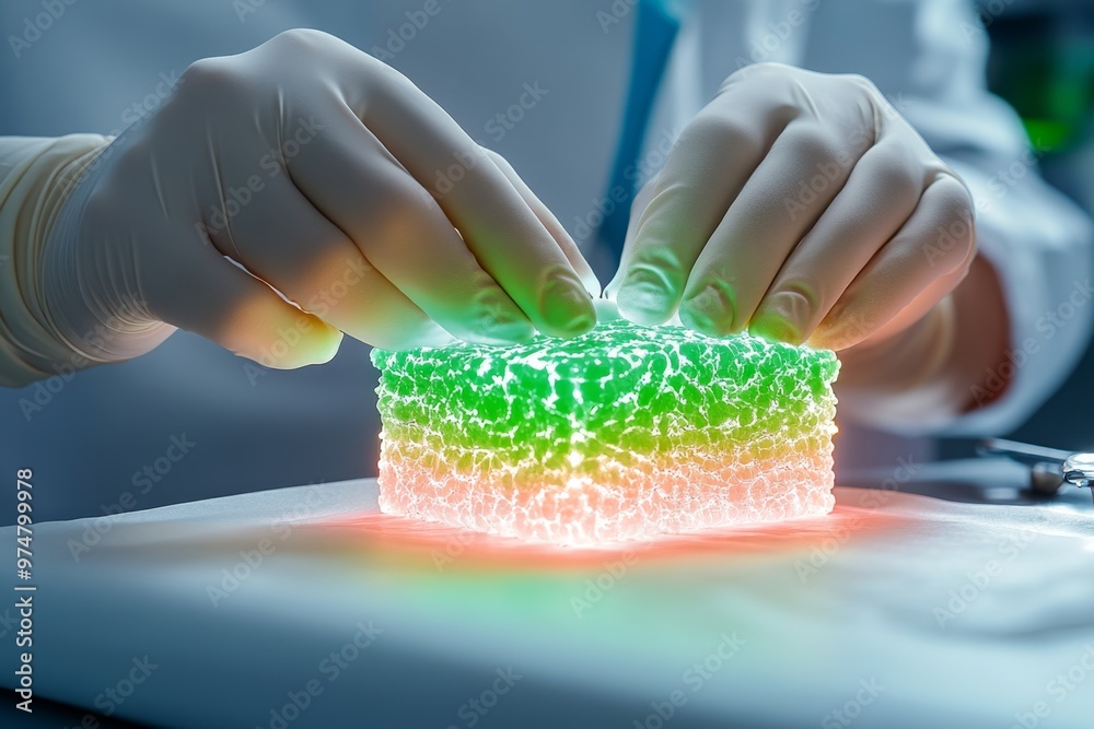 Infection prevention in post-surgical scars visualized in a medical ...