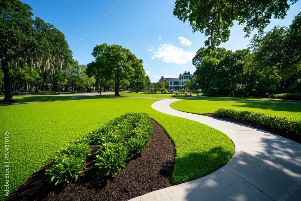 Savannah Green Spaces illustrated in a clean infographic, focusing on ...