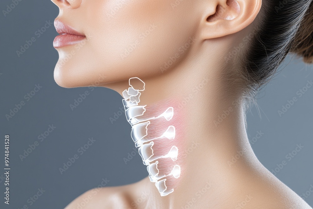 Laser therapy for neck scars illustrated in a medical infographic ...