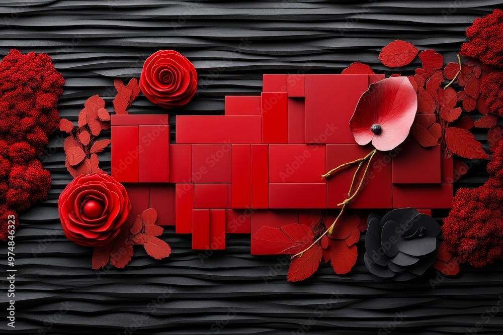Red in Art visualized in an artistic design, highlighting famous art ...