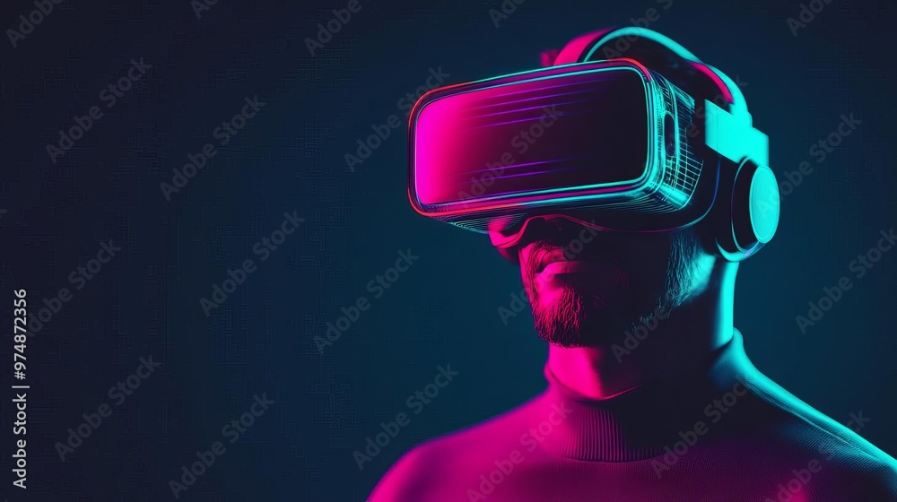 Digital storytelling, floating holographic narrative, immersive virtual environment Stock ...