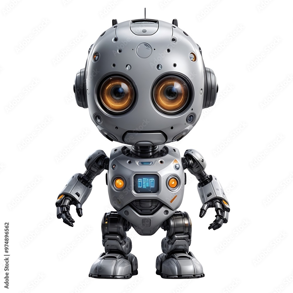 Robot emoticon, used to represent technology, artificial intelligence ...