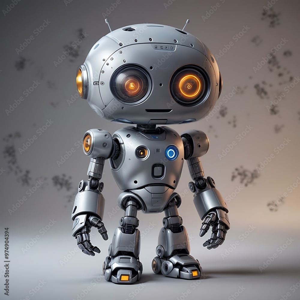 Robot emoticon, used to represent technology, artificial intelligence ...