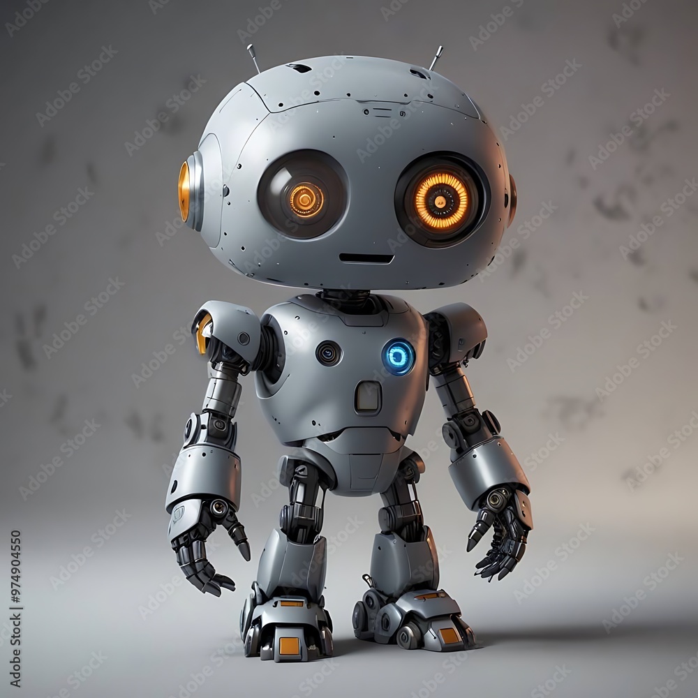 Robot emoticon, used to represent technology, artificial intelligence ...