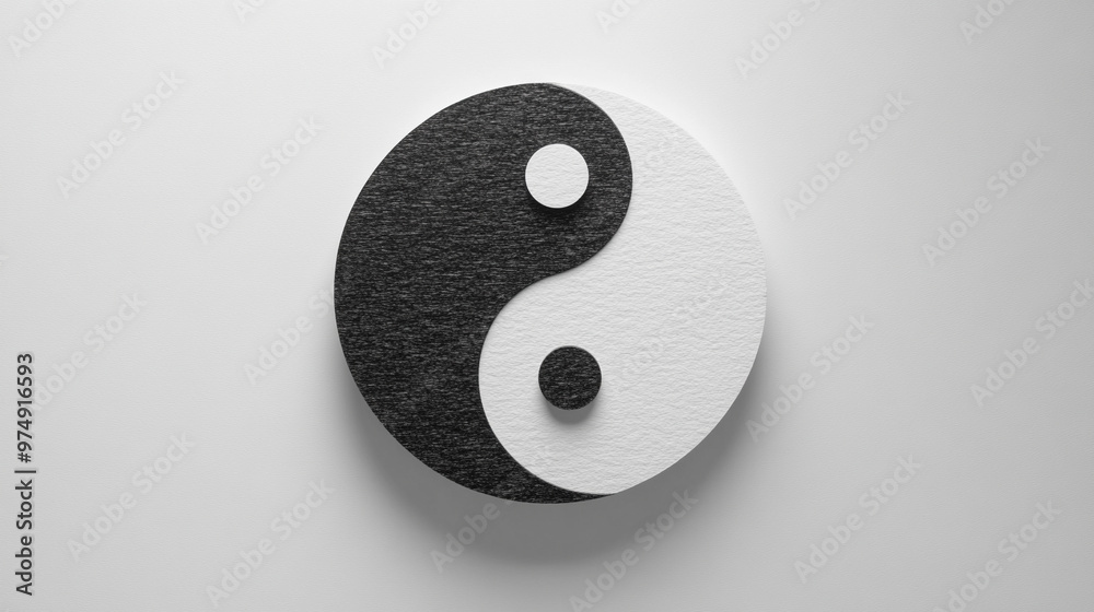 black and white yin yang symbol represents the concept of balance and ...