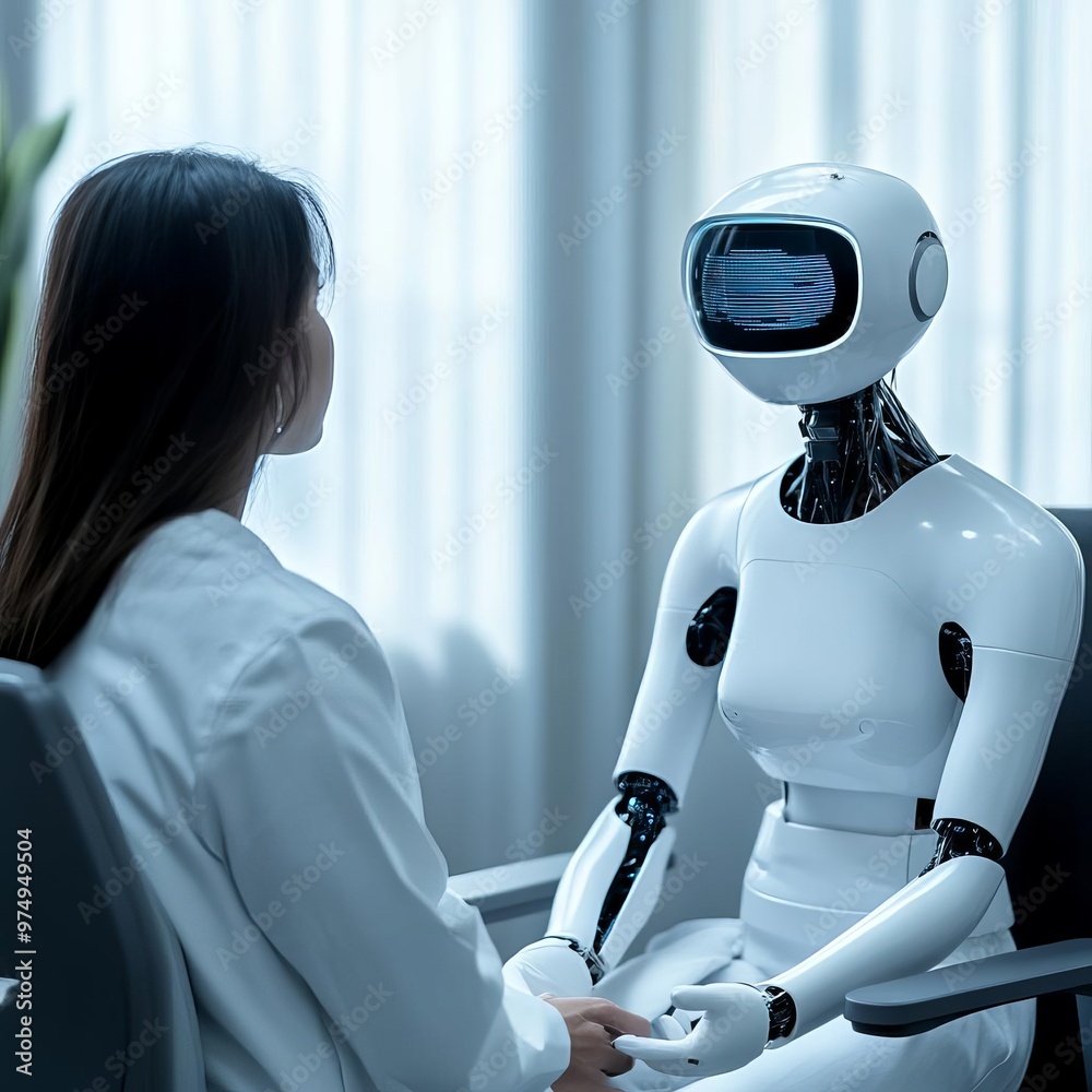 Holographic AI assistant providing virtual mental health counseling ...