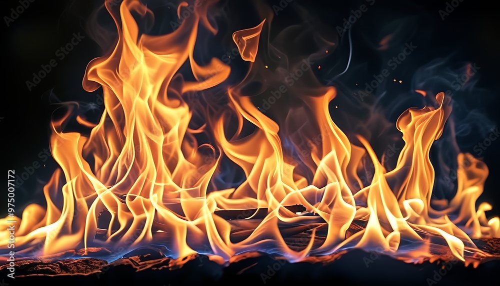 In the weak light, the dancing of flames and shadows intertwined ...