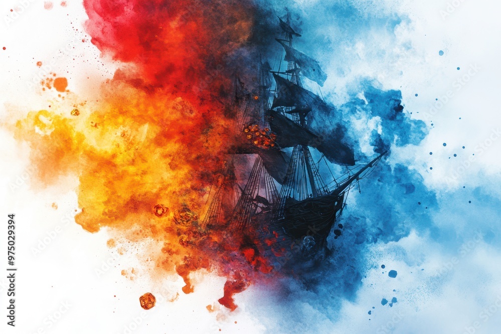 Tempest-Tossed Voyage: Skeleton Crew Braving Storm with Cursed Treasure ...