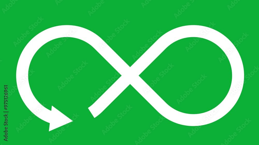 SDG 12, ESG, In and out looping Animated Circular Economy symbol ...