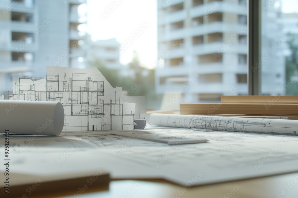 Construction planning analyzing construction drawings and 3d renderings ...