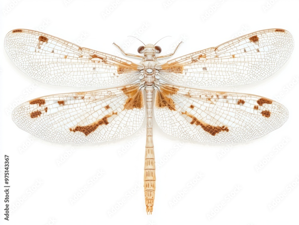 mayfly rests gracefully with its wings fully extended, revealing ...