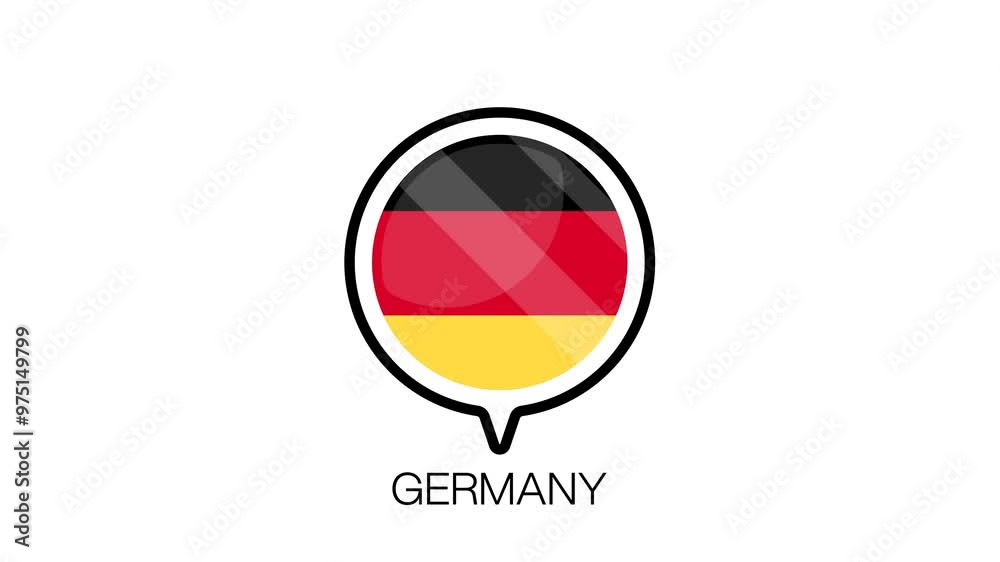 germany Flag Animated - Animated National Country Symbol in Motion ...
