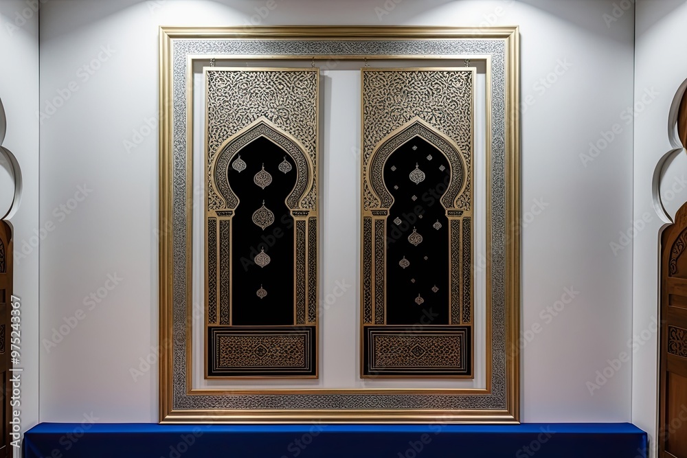 Islamic Screen Frame Design Featuring Gulf and North African Etchings ...