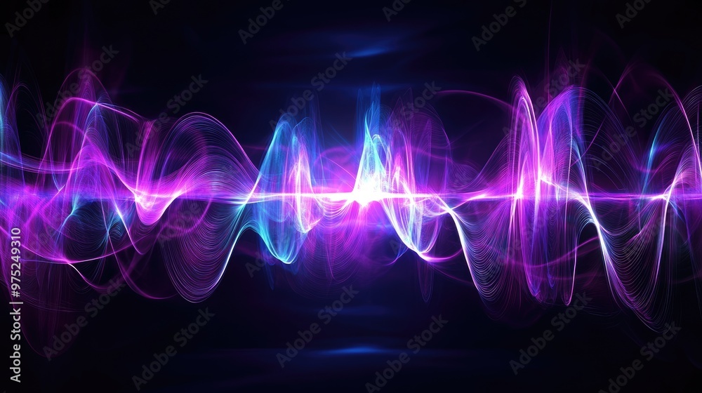 Acoustic ripple display: vibrant depiction of sound wave visualization ...