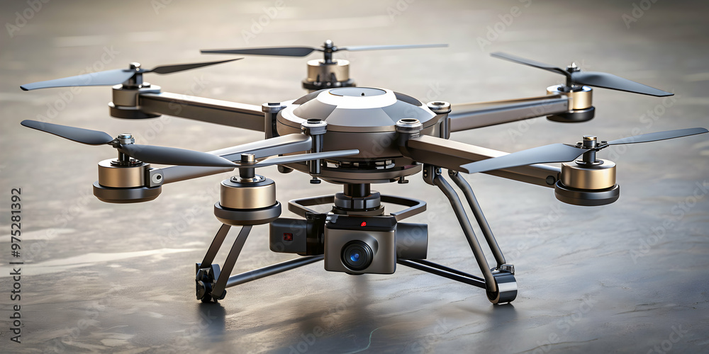 Drone equipped with wheels and propeller for versatility and ...