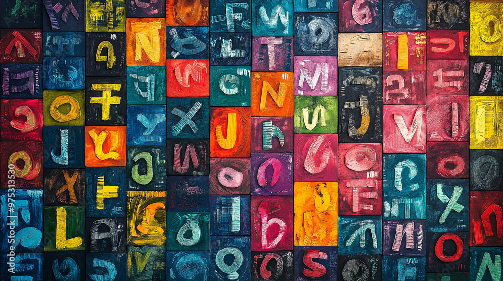 Rainbow of Languages, written in various scripts and alphabets ...