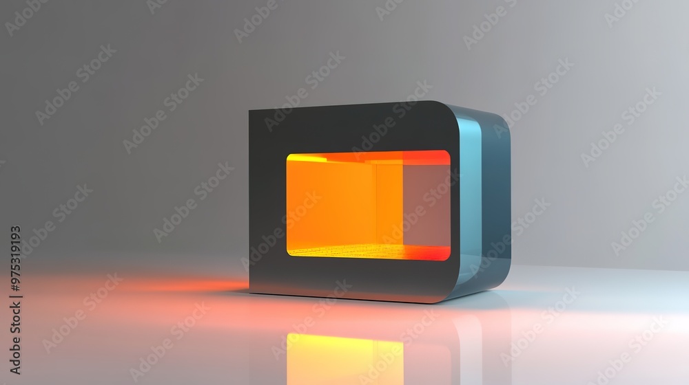 Simple Logo for 3D Impression Brand Featuring a 3D Printer. This logo ...