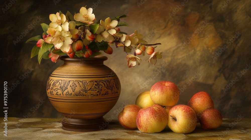 Traditional Rosh Hashanah celebration concept with symbolic elements ...