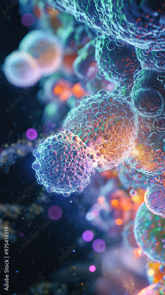 Detailed structure of cell membranes under magnification showcases ...