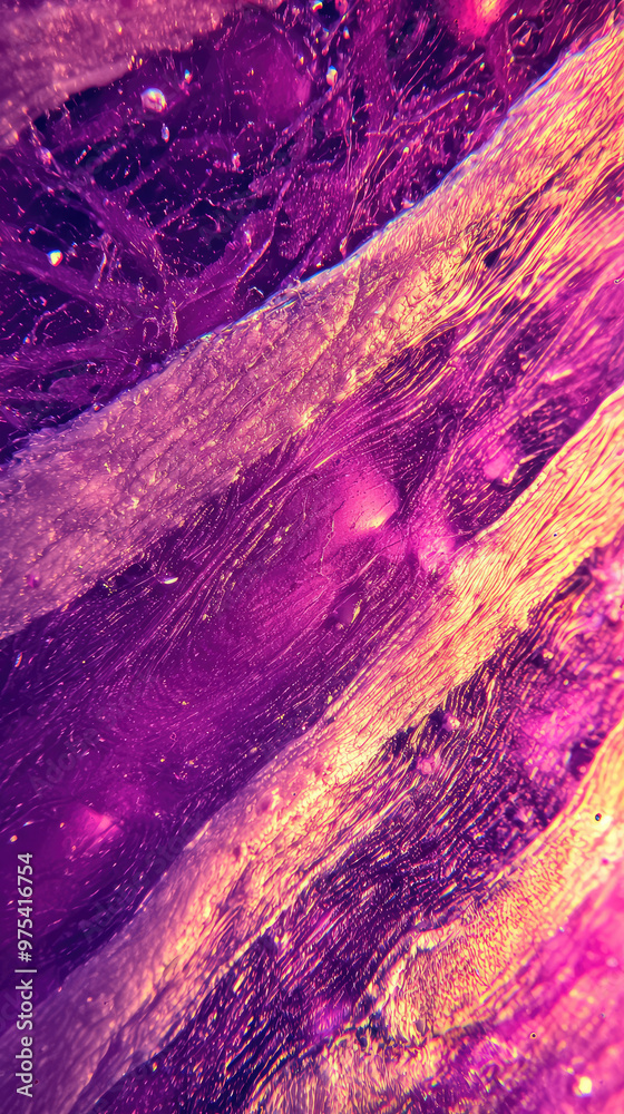 Detailed view of muscle tissue under microscope, showcasing intricate ...