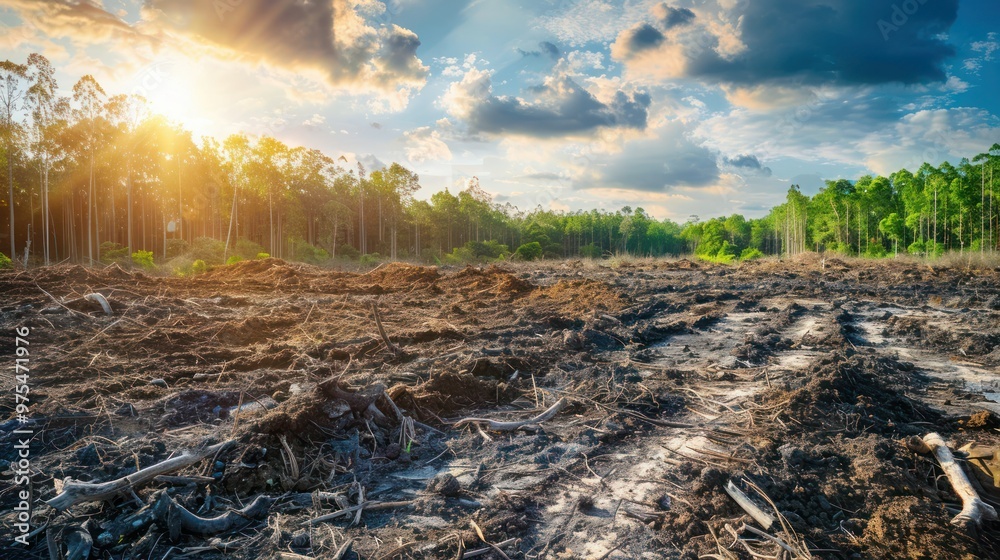 Foto de Current issue Deforestation leading to forest destruction and ...