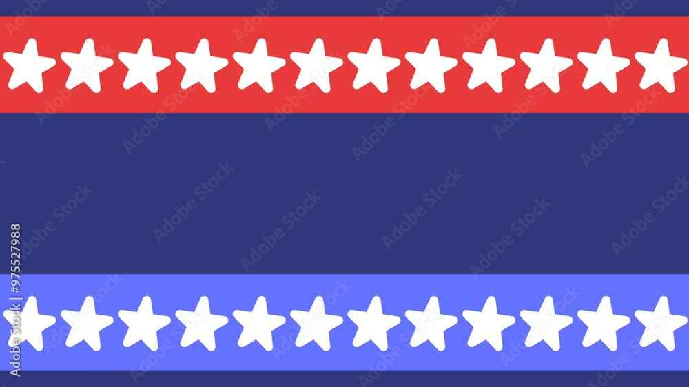 A looping animation featuring waving patriotic symbols, perfect for ...