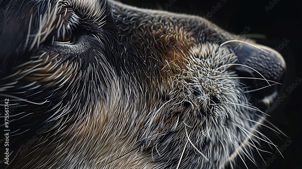 Exploring the close up of a dog's nose and mouth revealing the ...