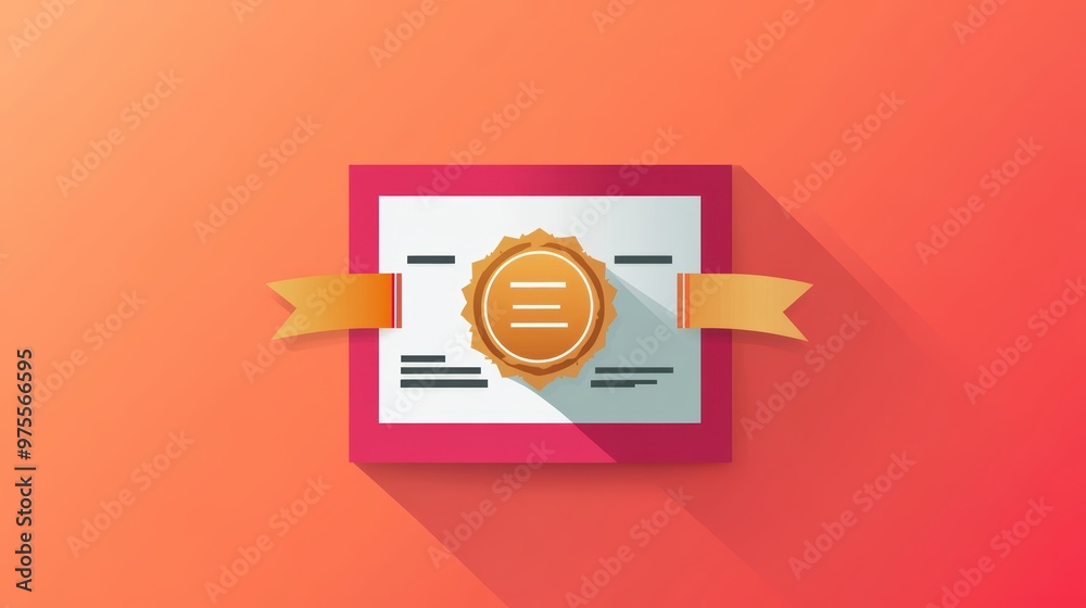 Elegant Certificate of Recognition Template with Gold Seal and Ribbon ...
