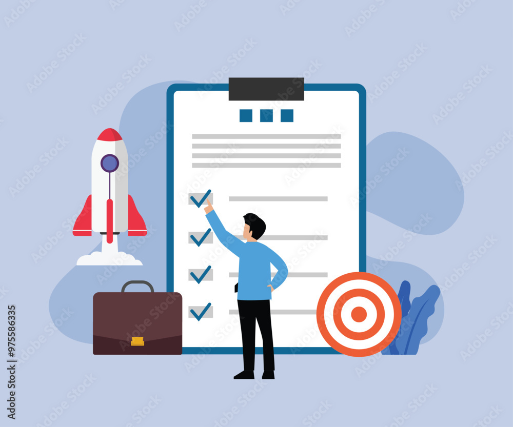 Successful completion of business tasks. Complete task accomplishment ...