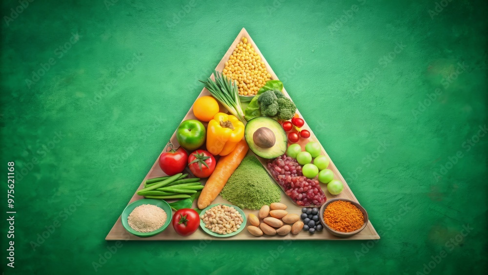 "Colorful illustration of a pyramid with five triangles, from top to ...