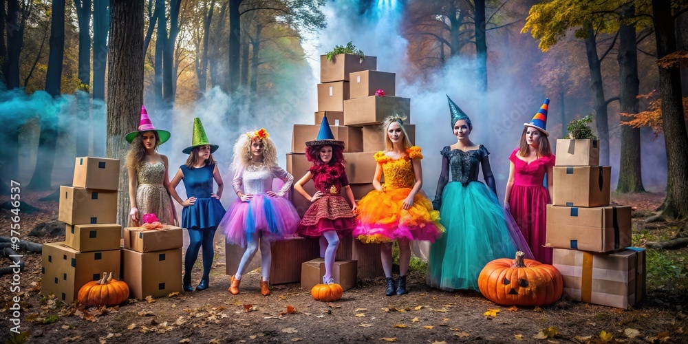 Creative array of colorful DIY Halloween costumes for adults, featuring ...