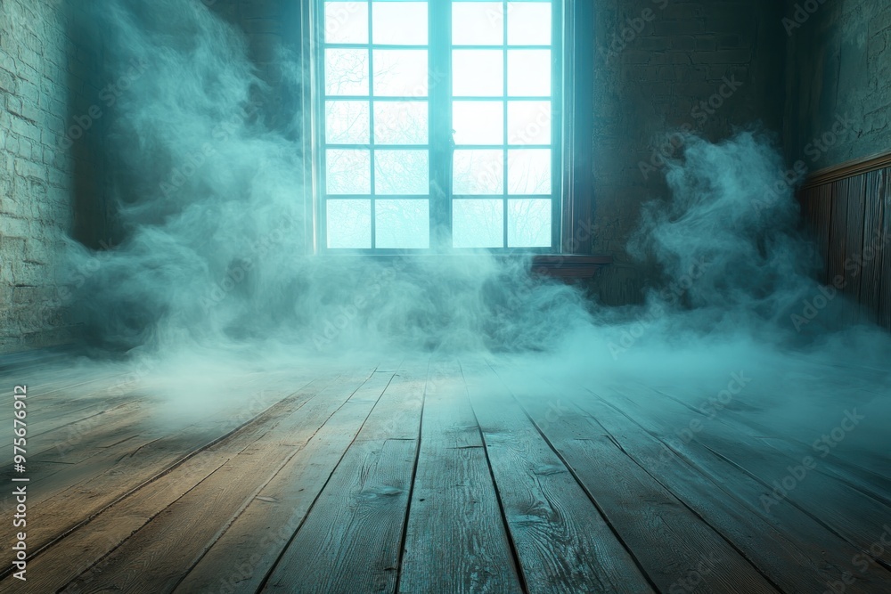 Eerie Abandoned Room with Layers of Cobwebs and Dust, Detailed Texture ...