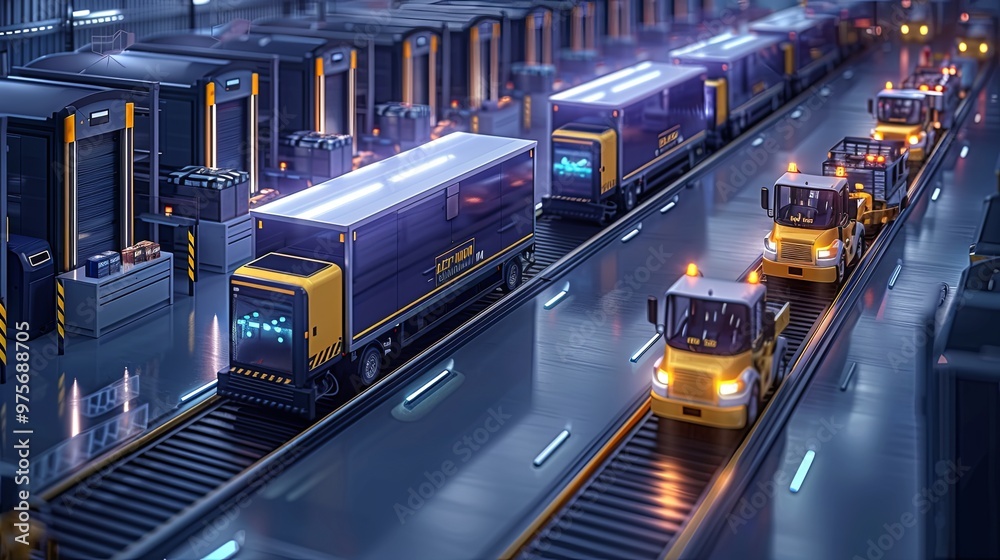 Concept of smart factory and 5G for industrial. Autonomous Robotic ...