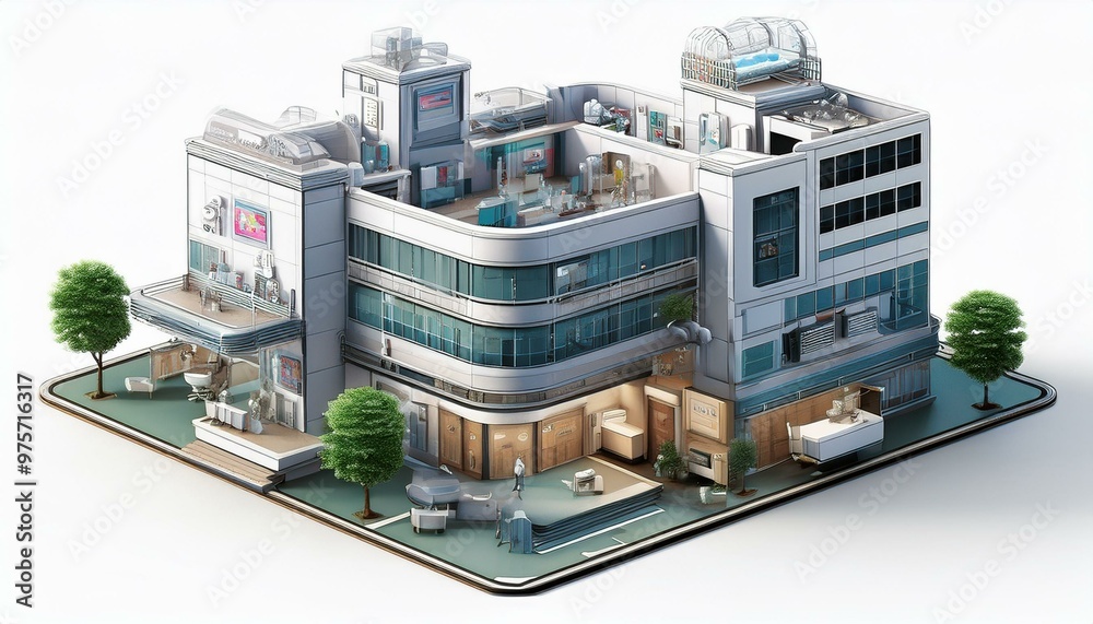 components mounted on motherboard, Comprehensive Hospital Floor Plan ...