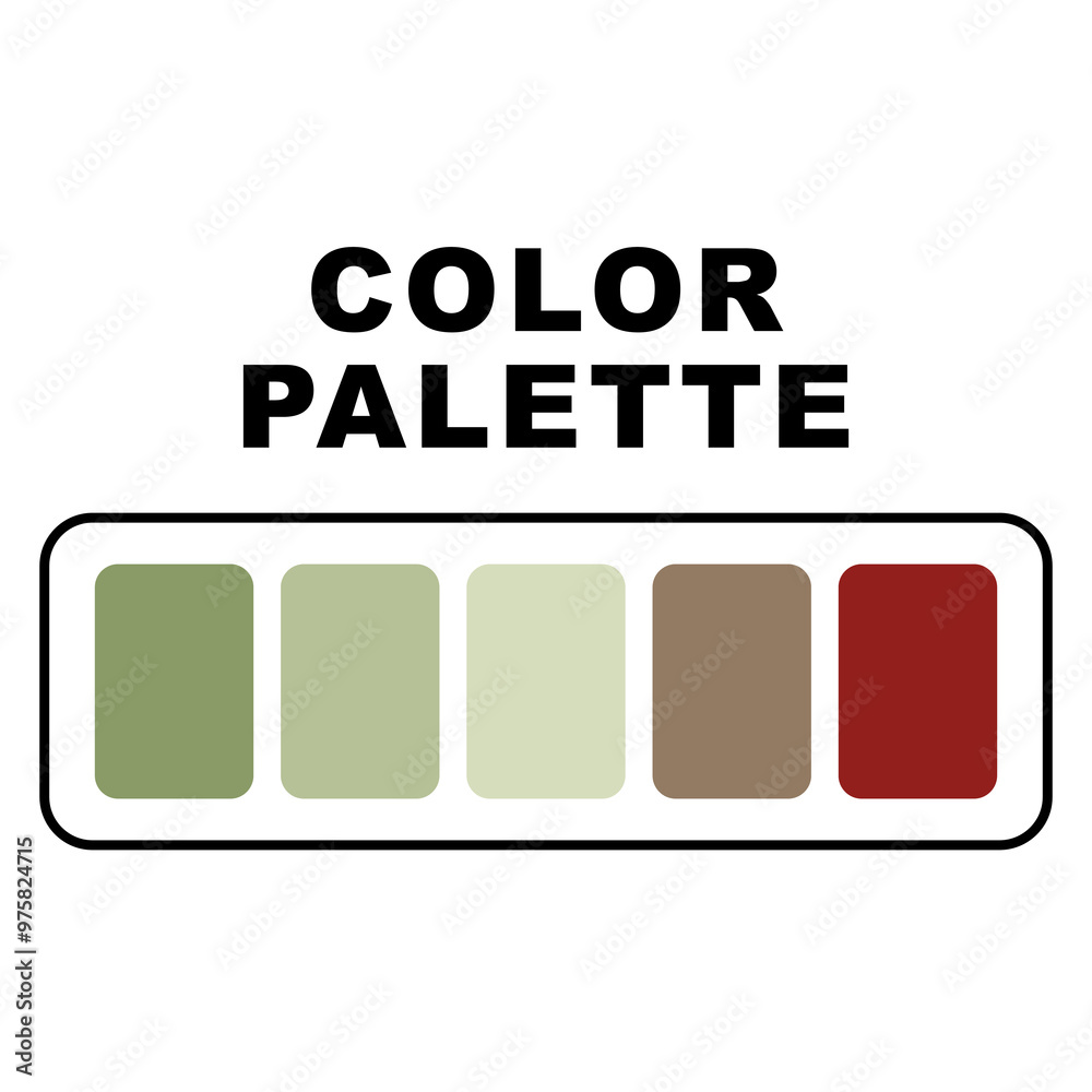 Vector illustration with palette. Color matching palette. Fashion Trend ...