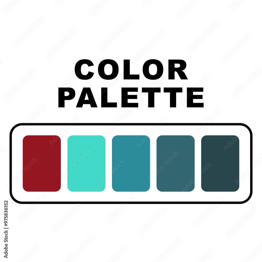 Vector illustration with palette. Color matching palette. Fashion Trend ...