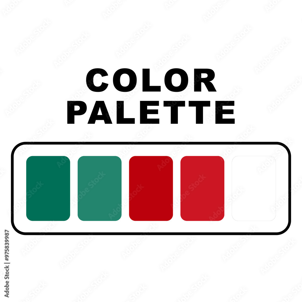 Vector illustration with palette. Color matching palette. Fashion Trend ...