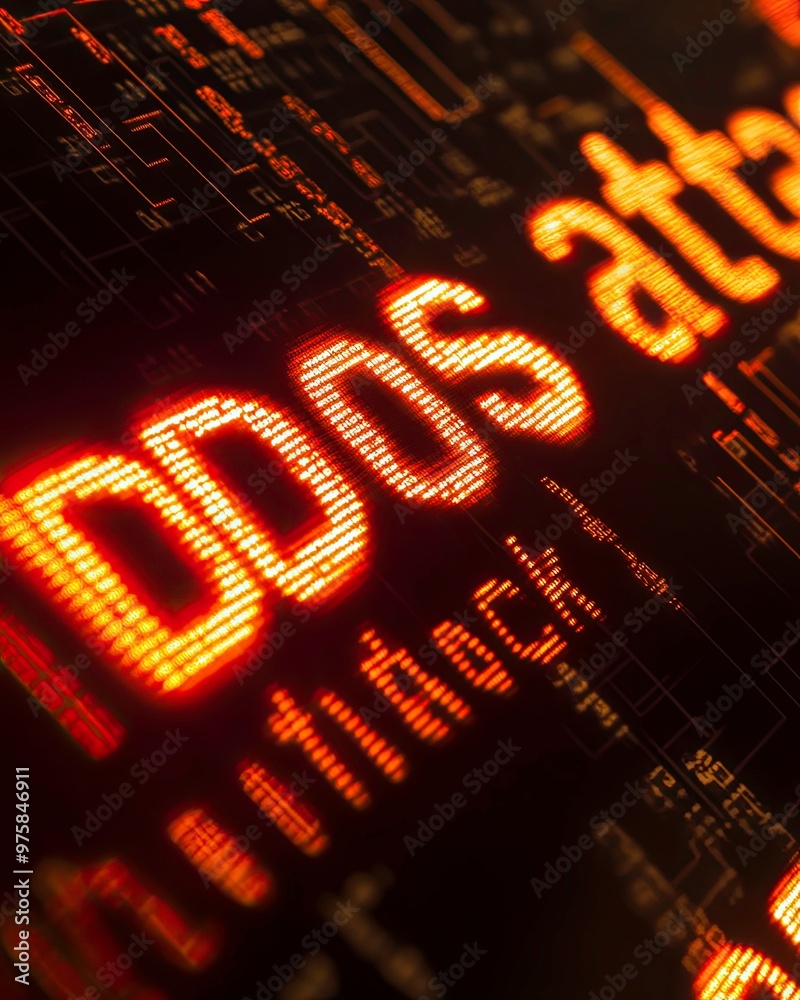 Understanding DDoS Attacks Through Data Visualization in a Digital Environment at Night Stock ...