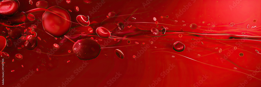 Red Blood Bond: A bold red medical abstract background with abstract ...