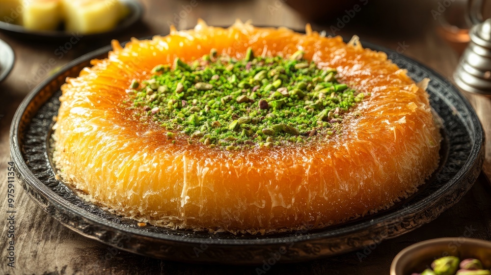 Arabic food, including the traditional Middle Eastern dessert of cheese ...