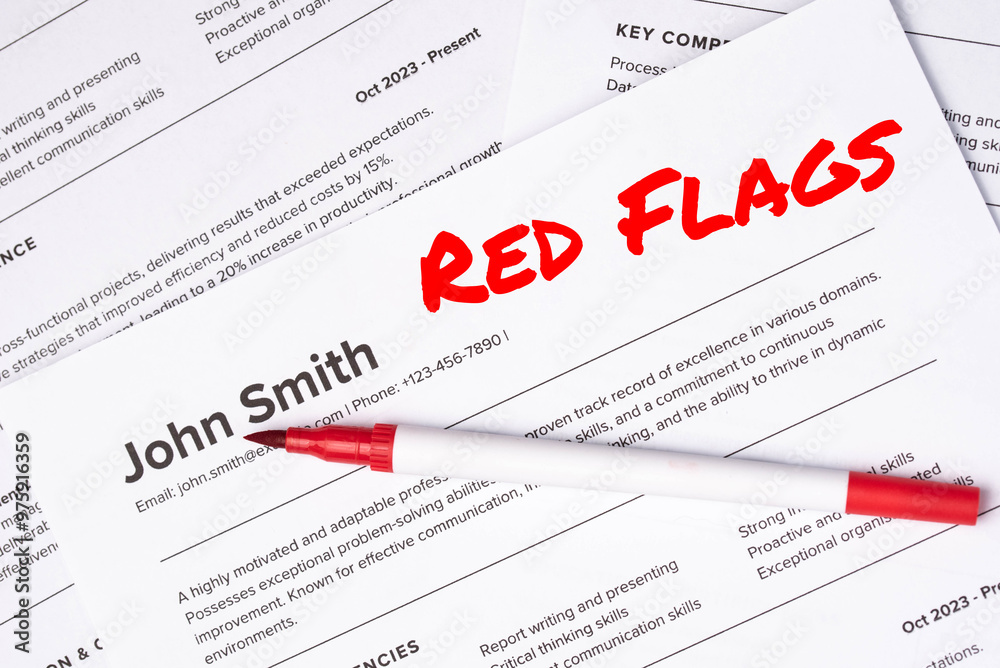 Fake mock CV (curriculum vitae) for John Smith, rejected by HR as not ...