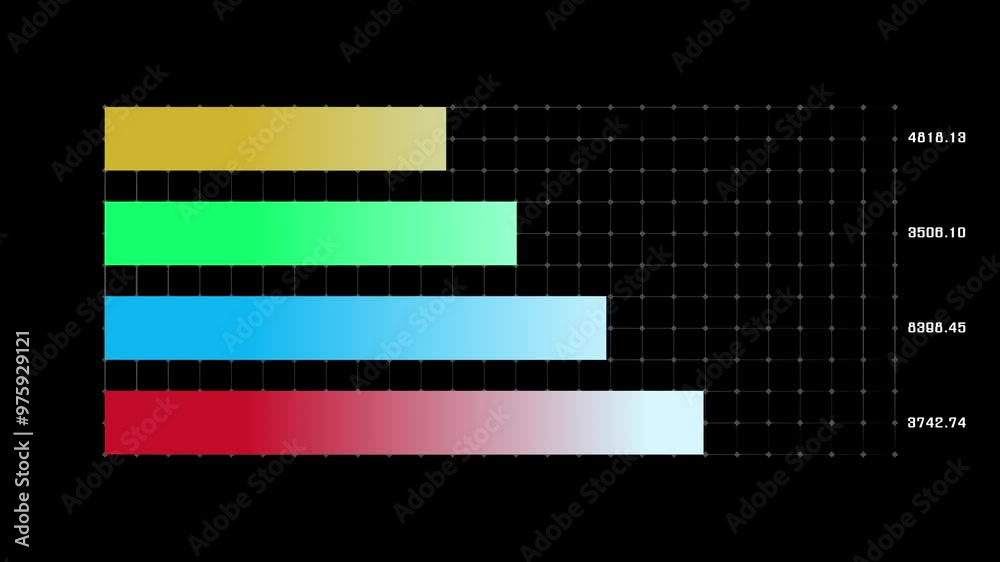 Dynamic horizontal bar graph animation with colorful design for ...