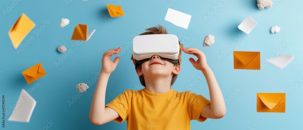 Boy using visuals of multisensory brain-based learning activities, the ...